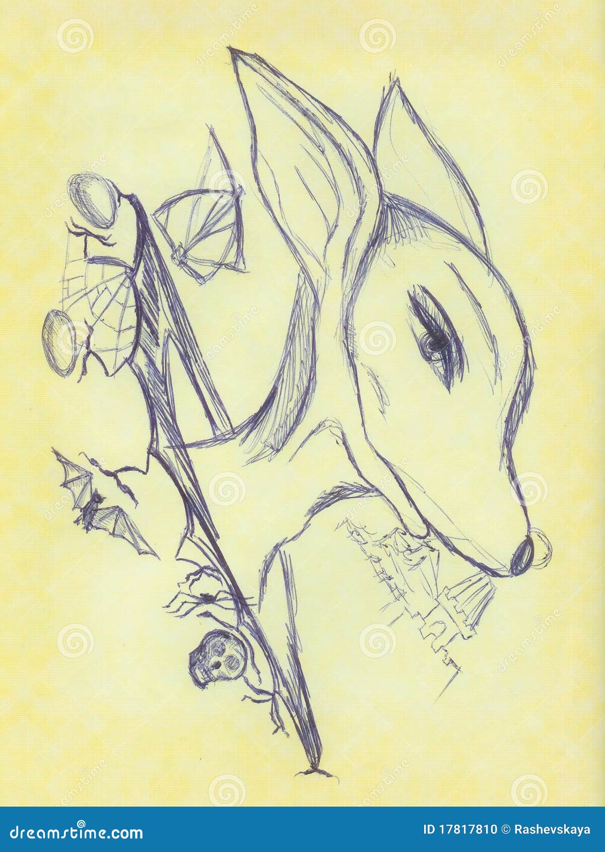 Hellish beast stock illustration. Illustration of figure - 17817810