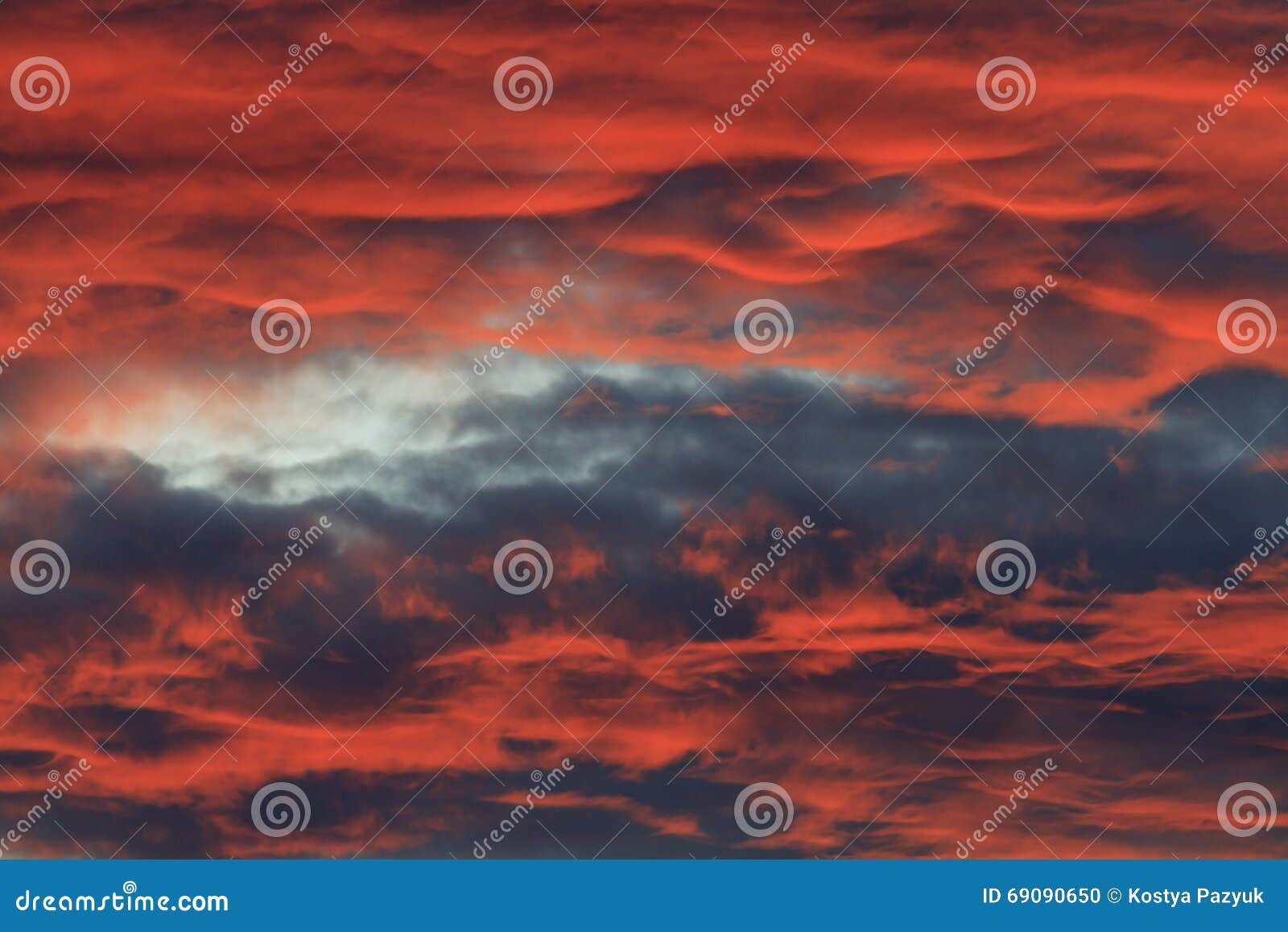 Hellish Red Sunset and Clouds Stock Photo - Image of black, beauty ...