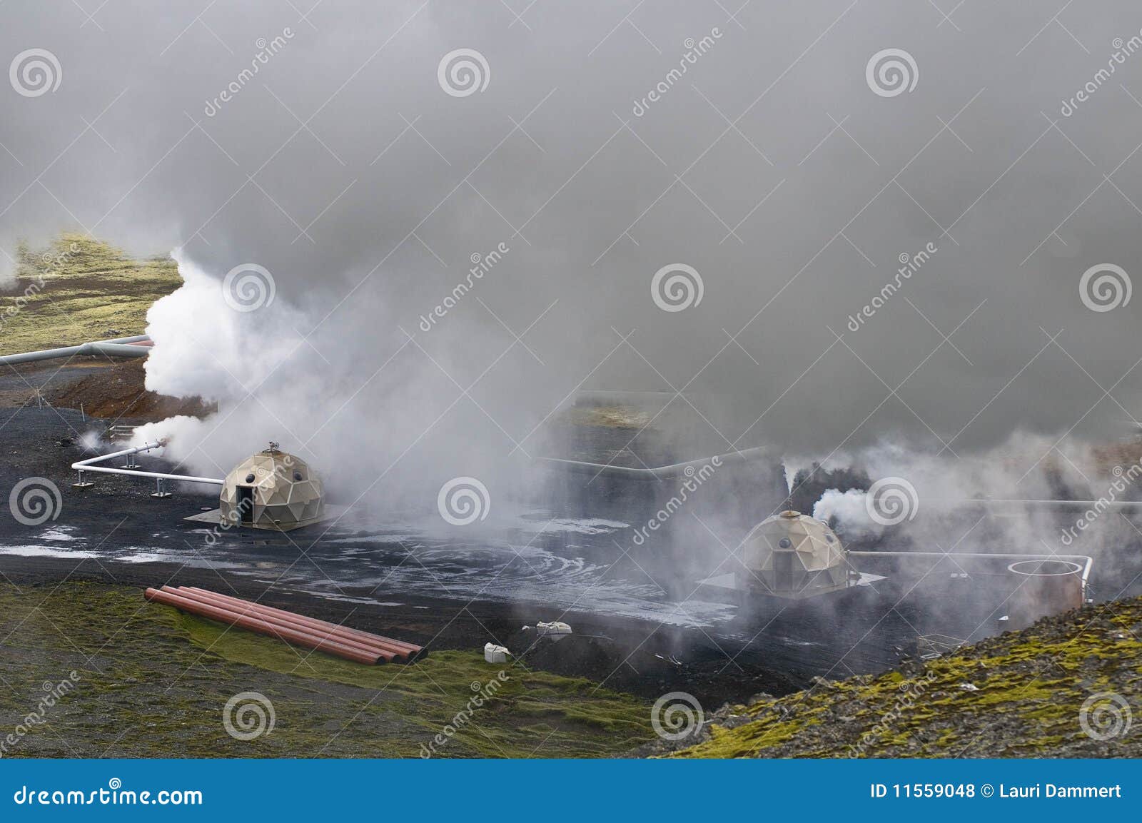 Hellisheidi Geothermal Plant, Iceland Stock Photo - Image of steam ...