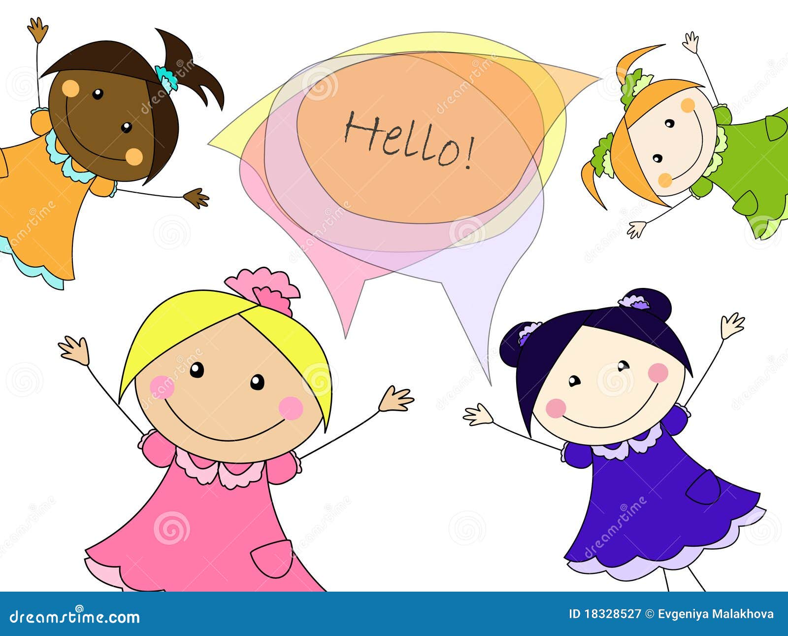 Hello stock vector. Illustration of female, african, child - 18328527