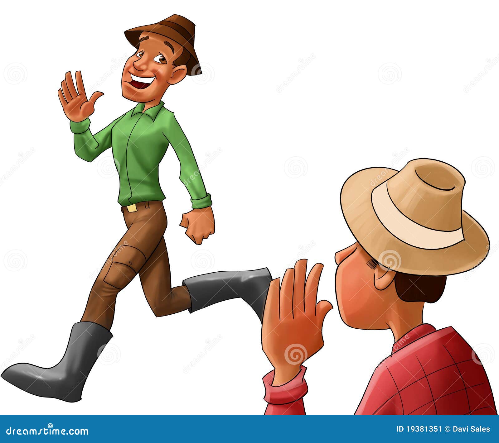 Two People Saying Hi