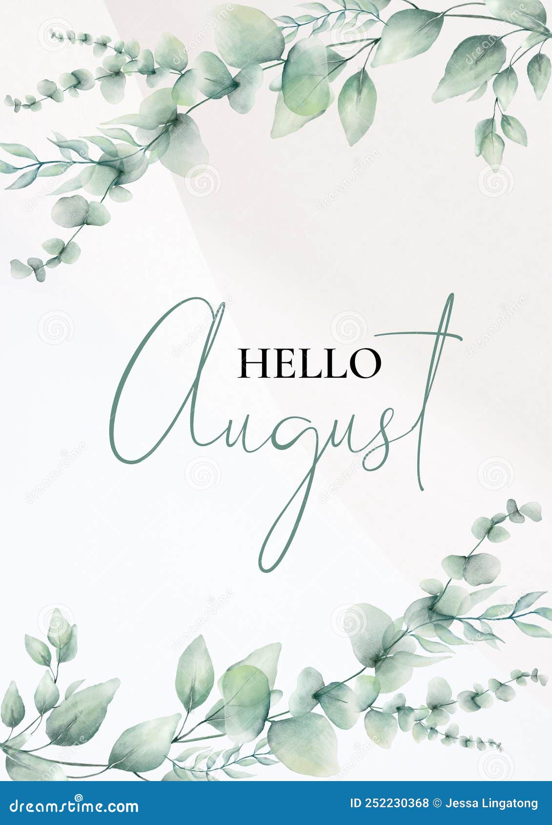A Sweet Welcome Greeting For The New Month Of August On A Flower ...