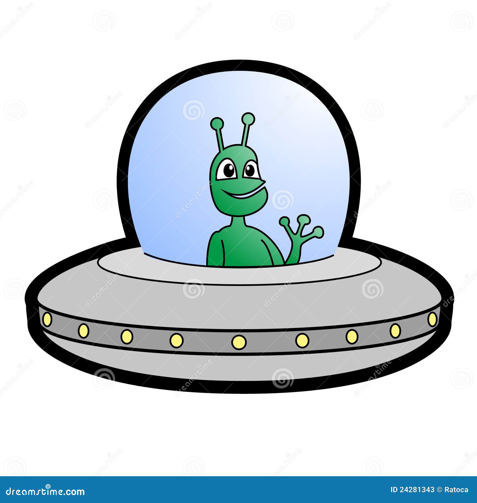 Hello alien stock vector. Illustration of spaceship, greeting - 24281343