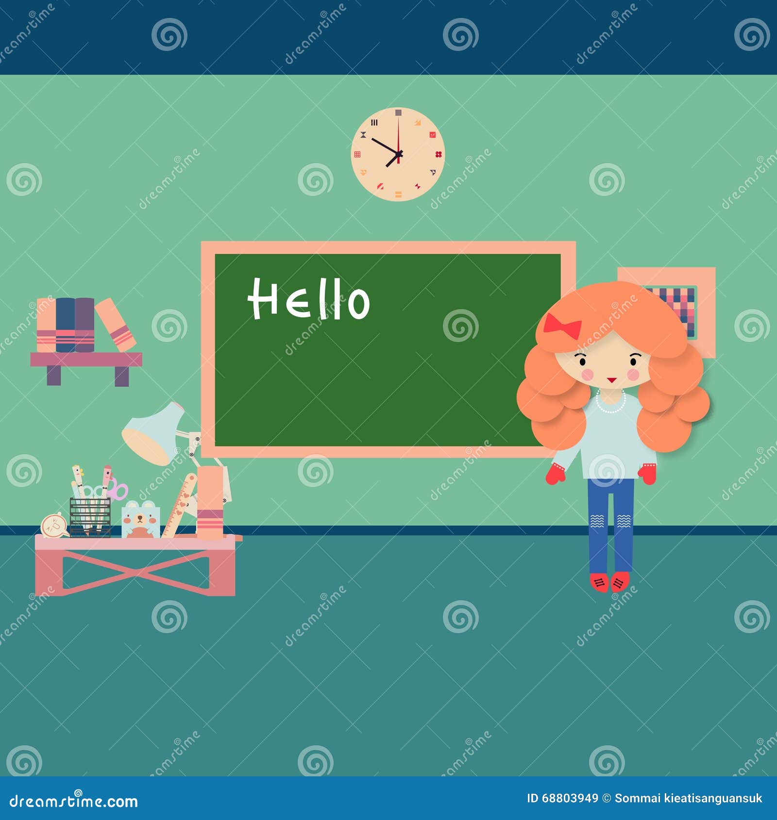 Hello stock illustration. Illustration of book, school - 68803949