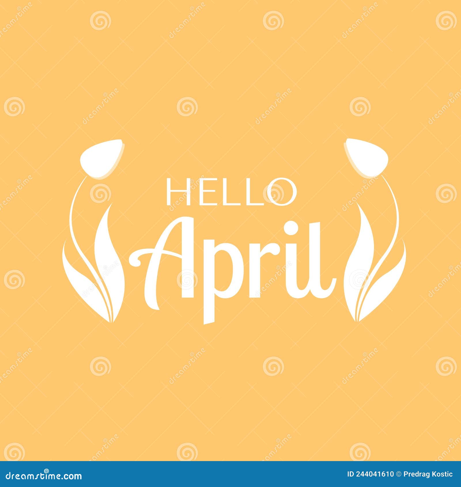 Hello April stock illustration. Illustration of april - 244041610