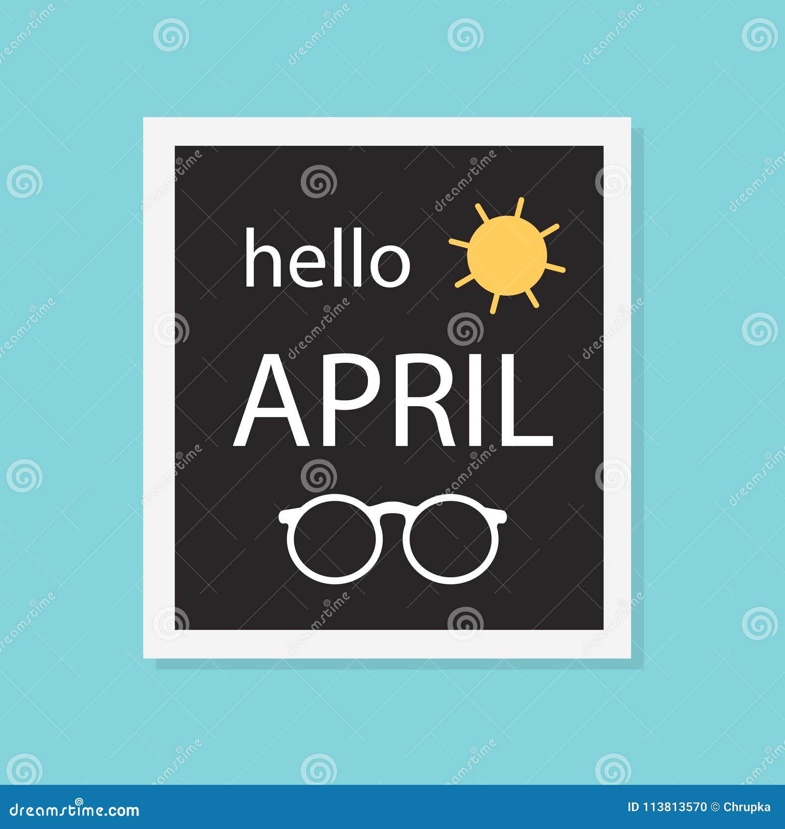 Hello april concept stock vector. Illustration of design - 113813570