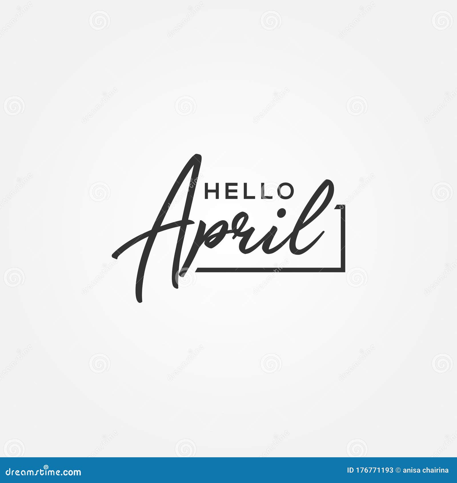 Hello April Vector Design for Banner or Background Stock Vector ...
