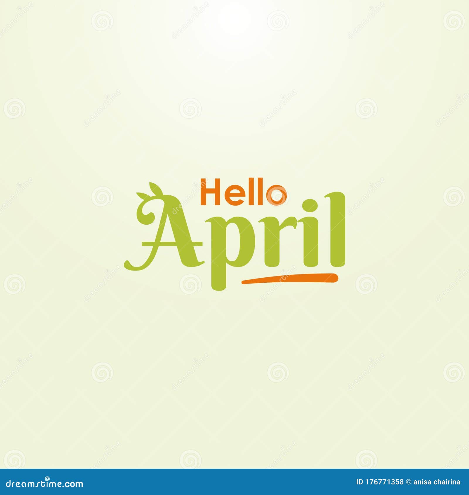 Hello April Vector Design for Banner or Background Stock Vector ...