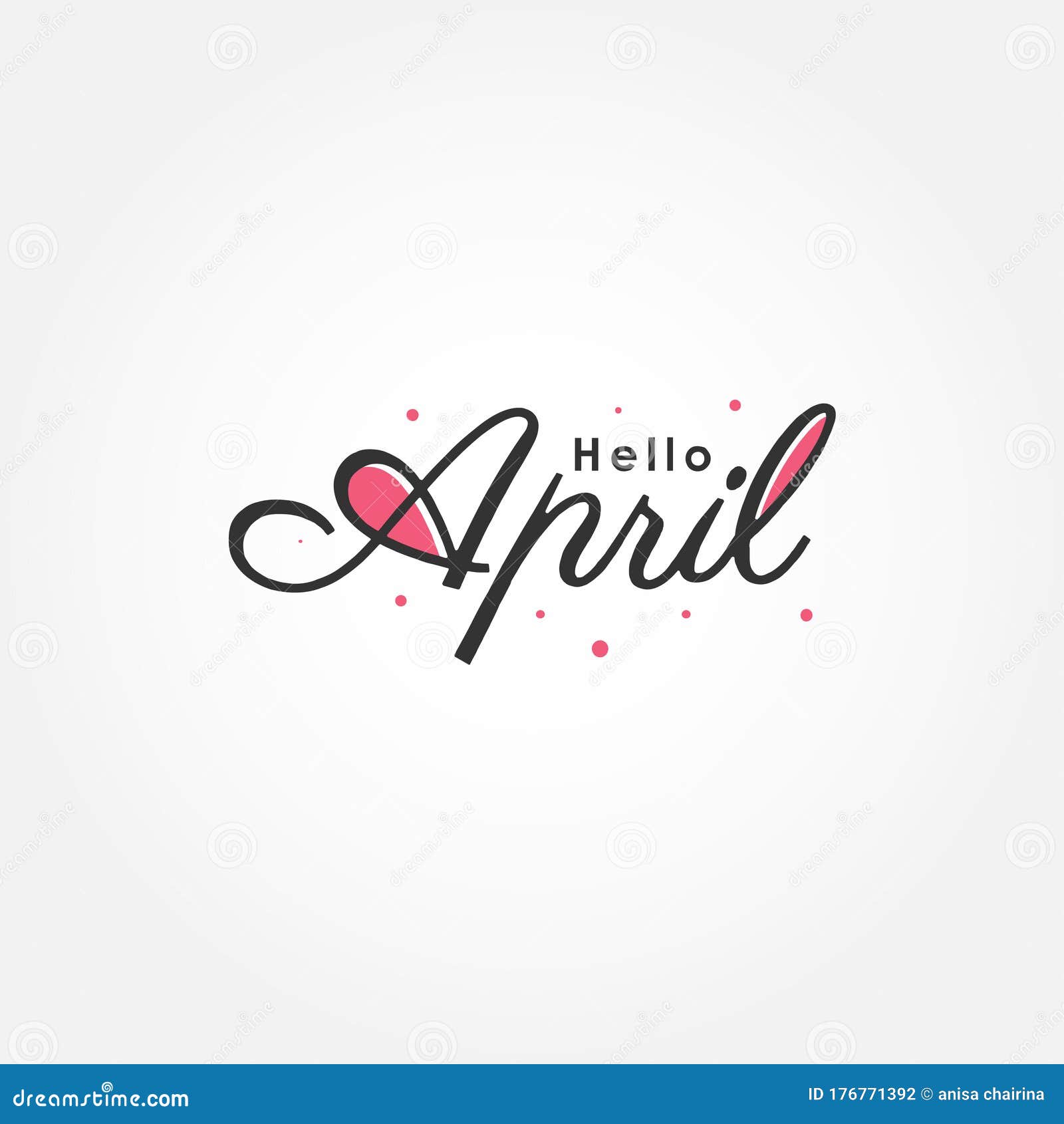 Hello April Vector Design for Banner or Background Stock Vector ...