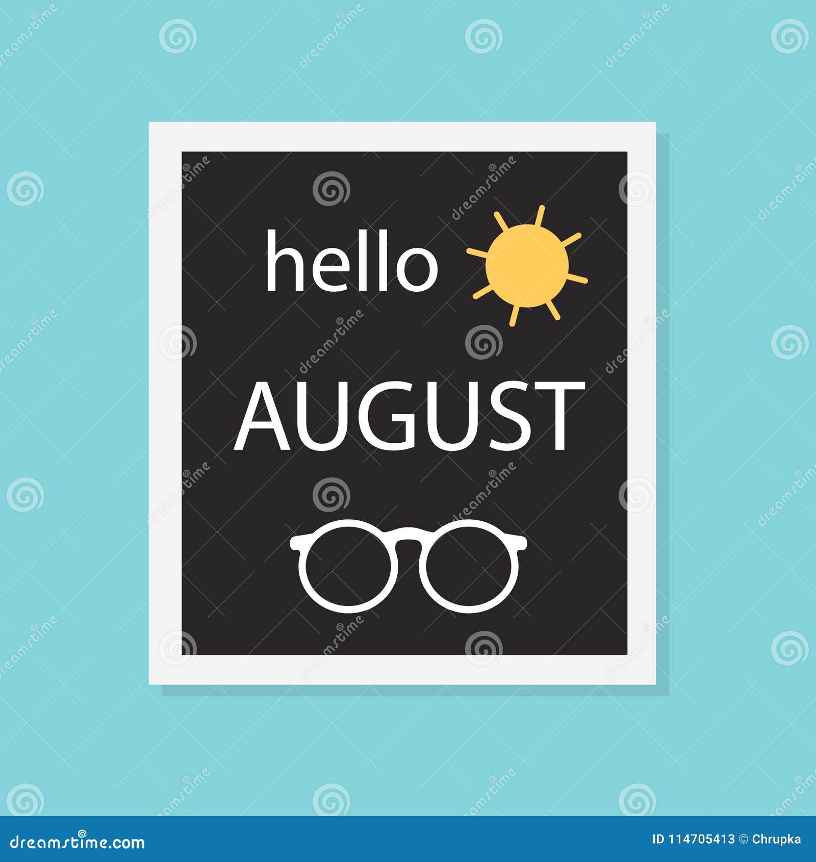 Hello august concept stock vector. Illustration of hello - 114705413