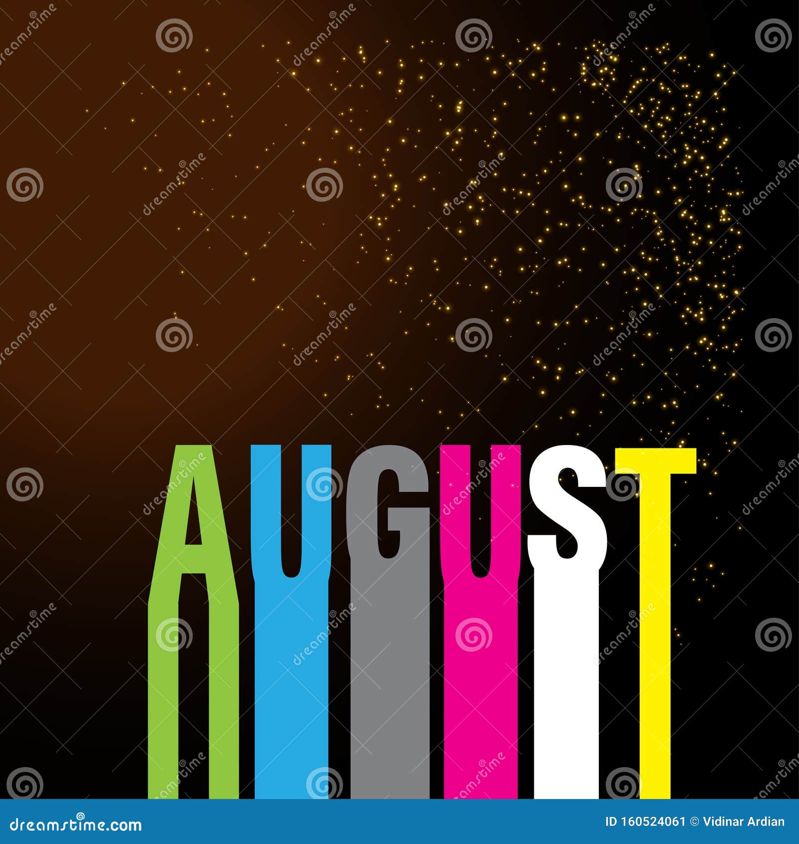 Hello August Vector Template. Design for Banner, Greeting Cards or ...