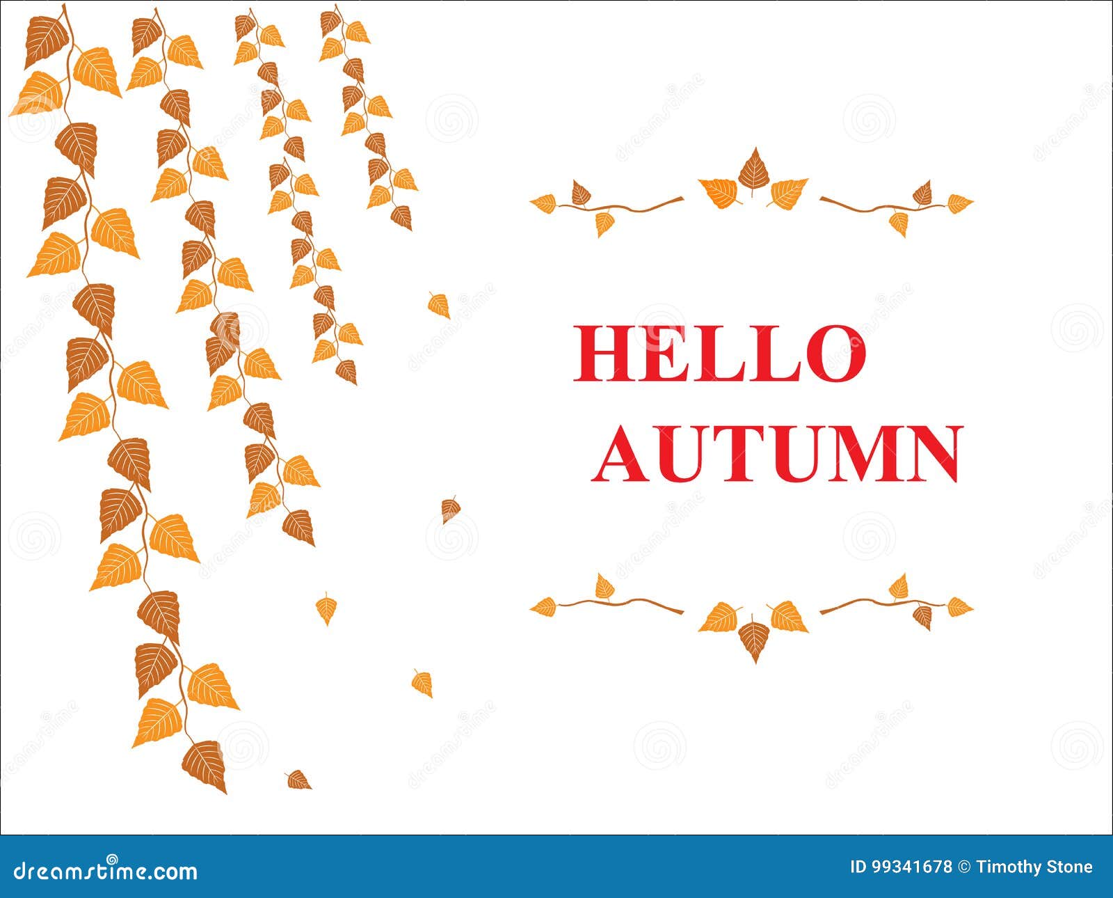 Hello autumn fall writing stock vector. Illustration of cute - 99341678