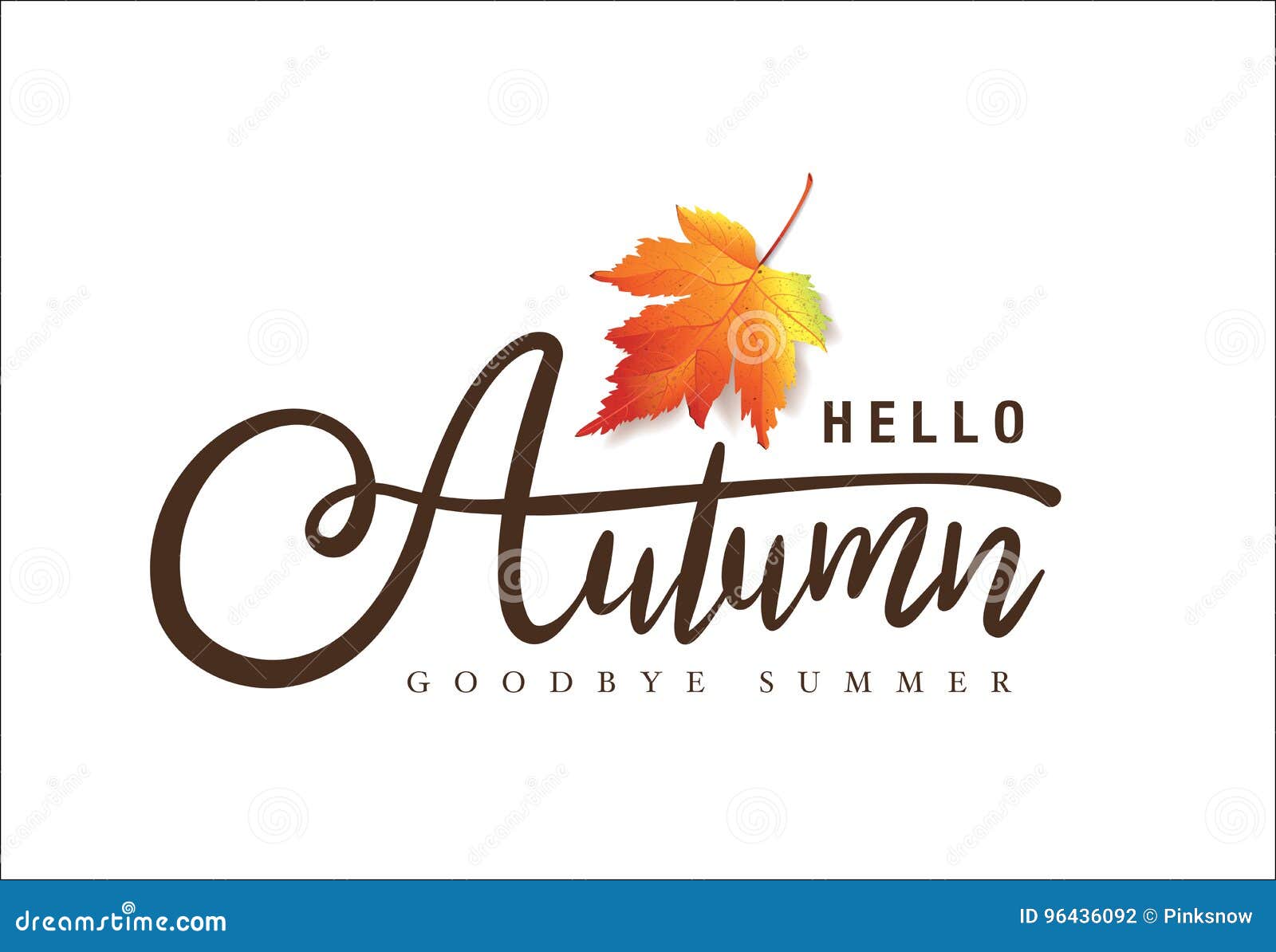 Hello Autumn stock vector. Illustration of typography - 96436092
