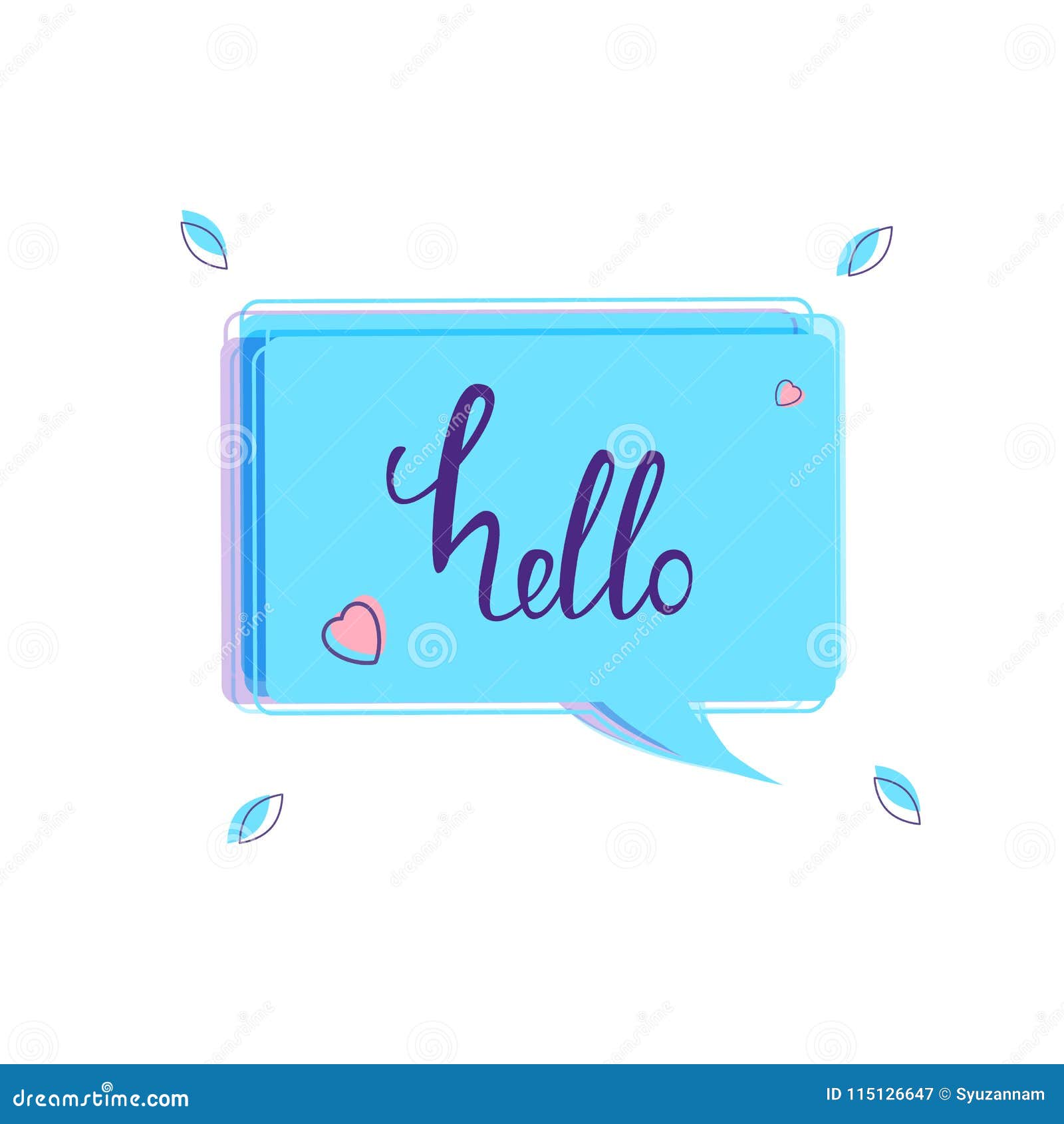 Hello Banner. Vector Illustration. Stock Vector - Illustration of ...