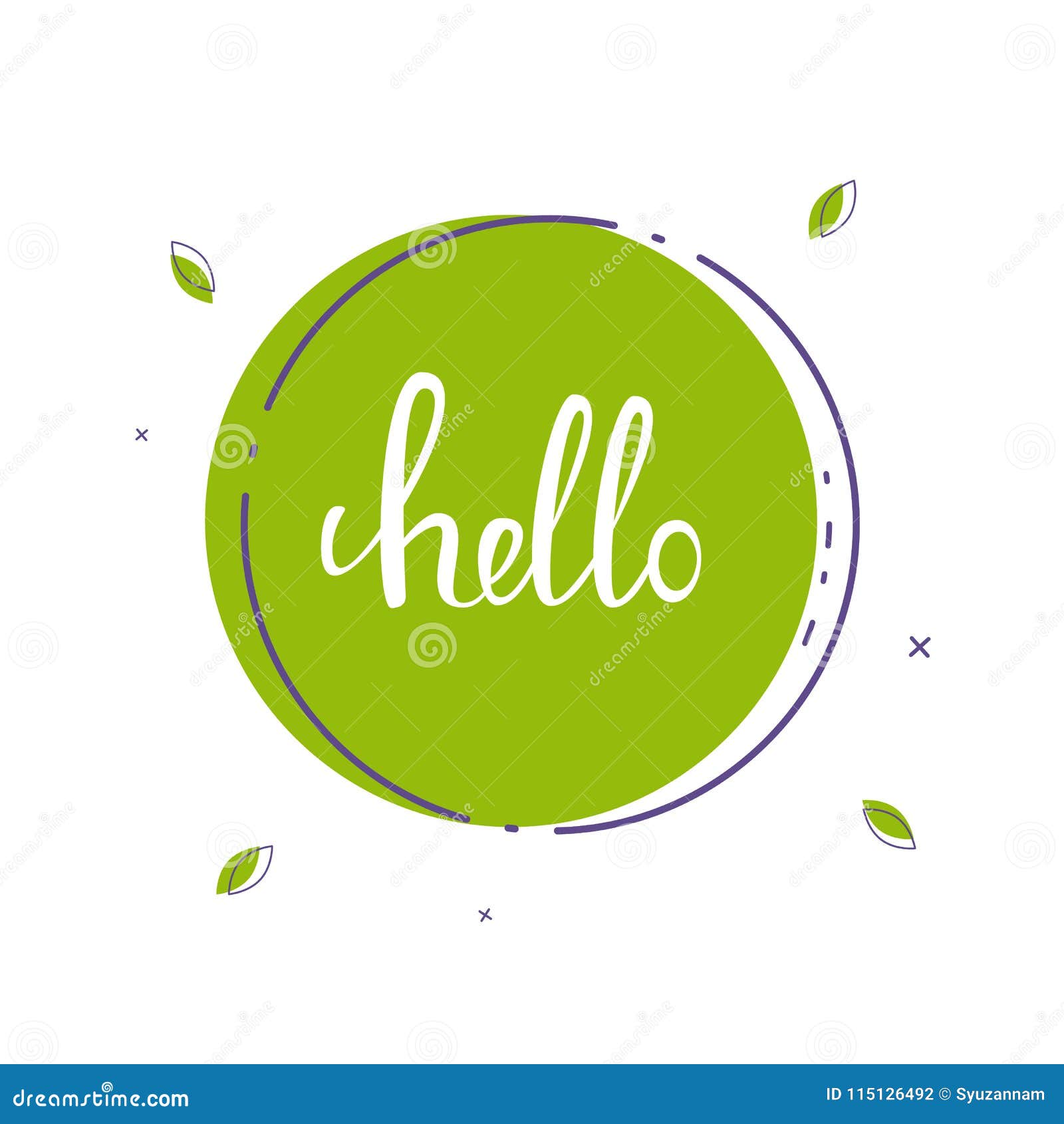 Hello Banner. Vector Illustration. Stock Vector - Illustration of quote ...