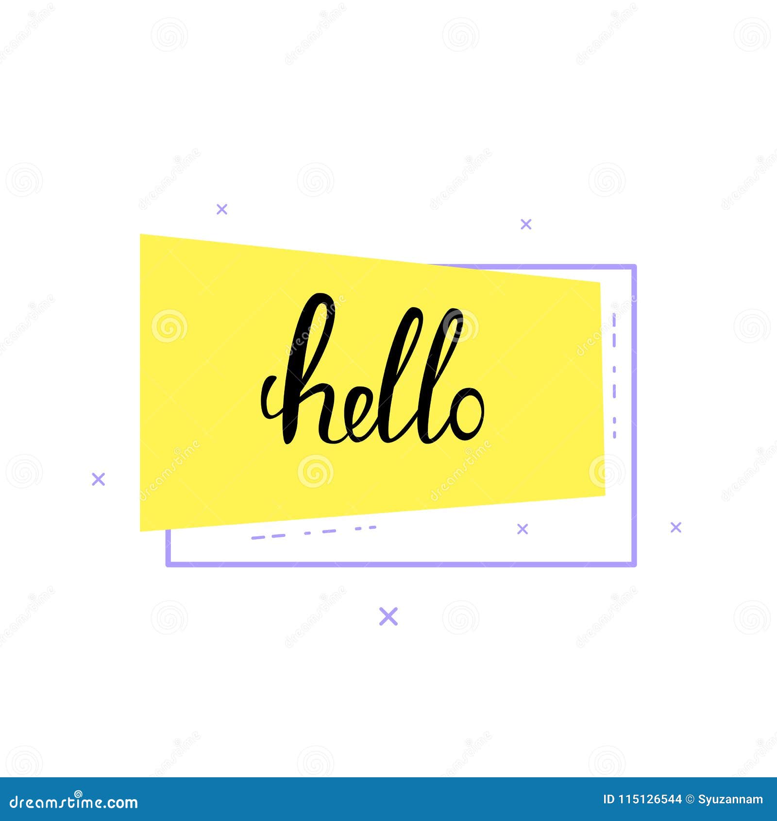 Hello Banner. Vector Illustration. Stock Vector - Illustration of ...