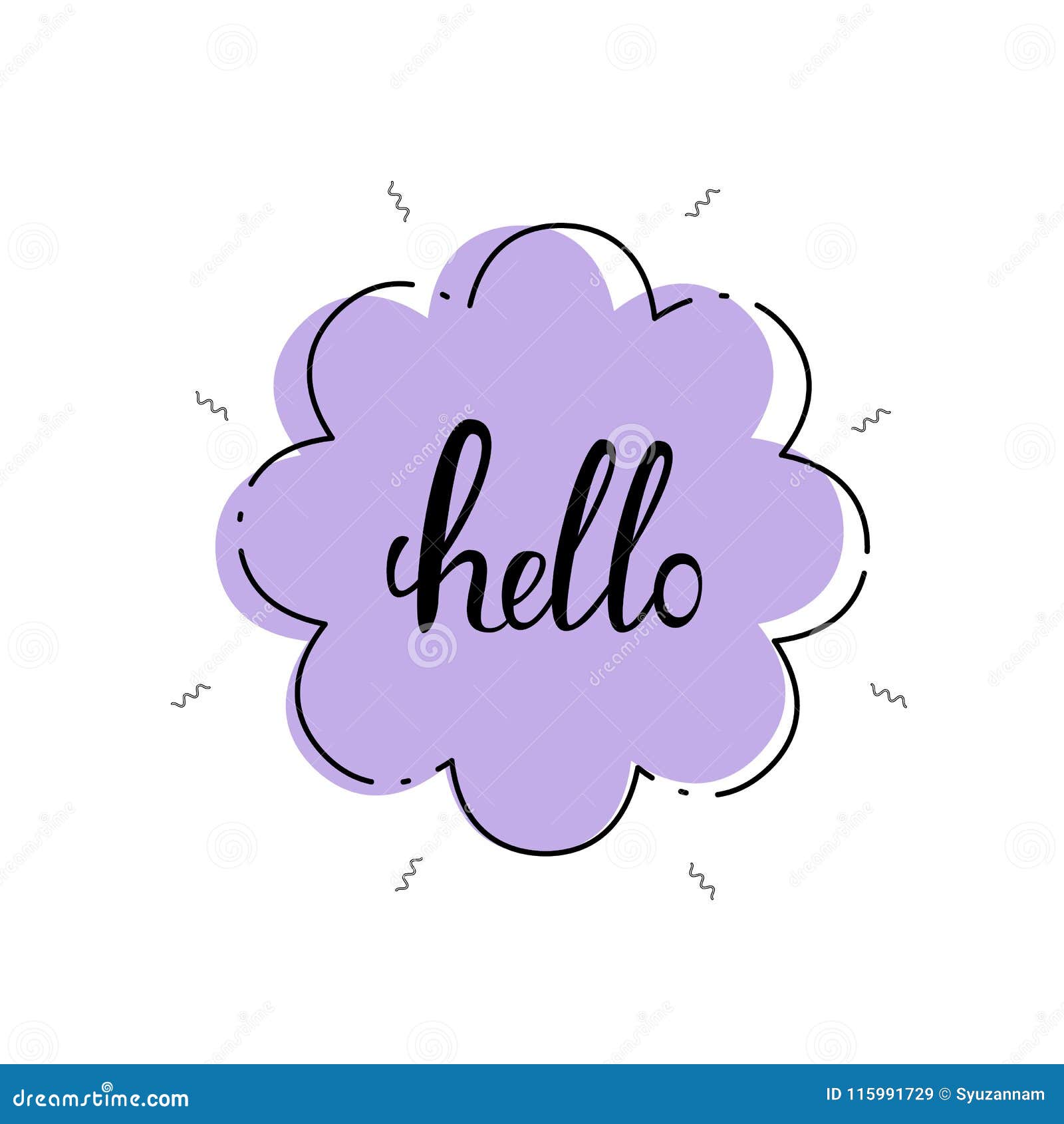Hello Banner. Vector Illustration. Stock Vector - Illustration of drawn ...