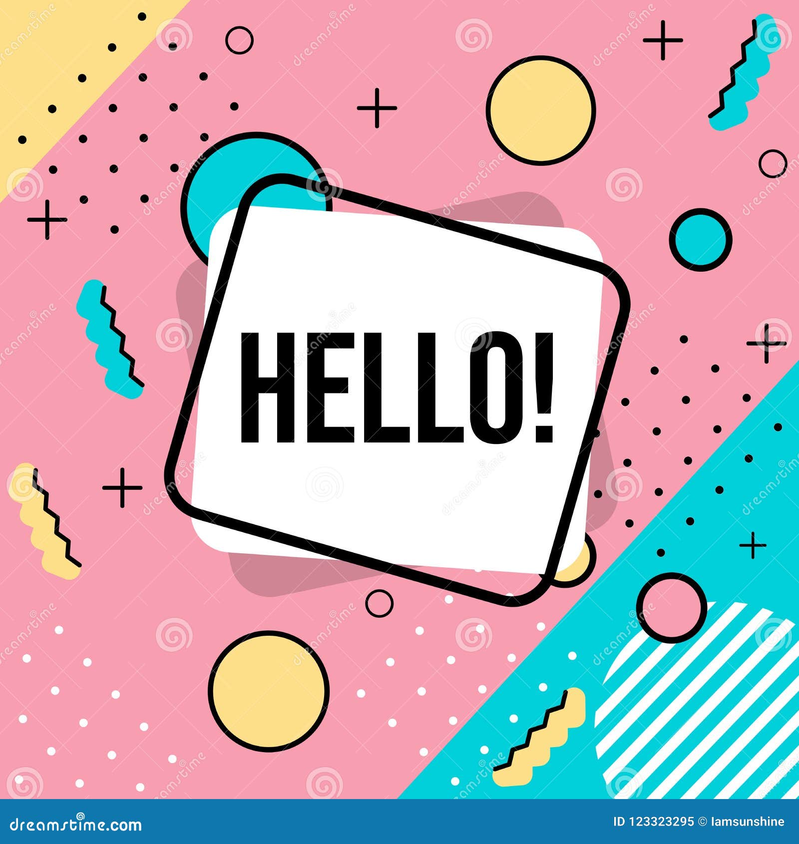Hello. Banner, Speech Bubble Cartoon Vector | CartoonDealer.com #109454397