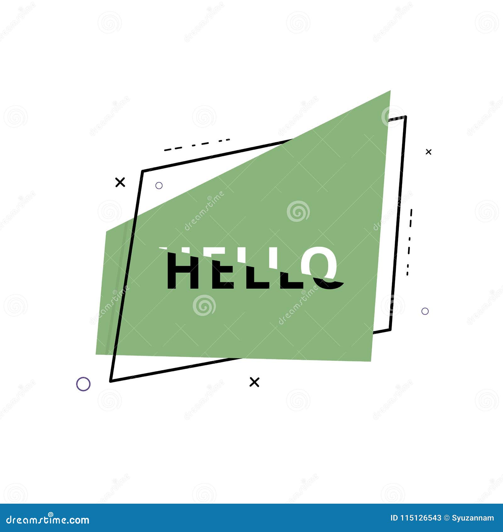 Hello Banner. Vector Illustration. Stock Vector - Illustration of ...