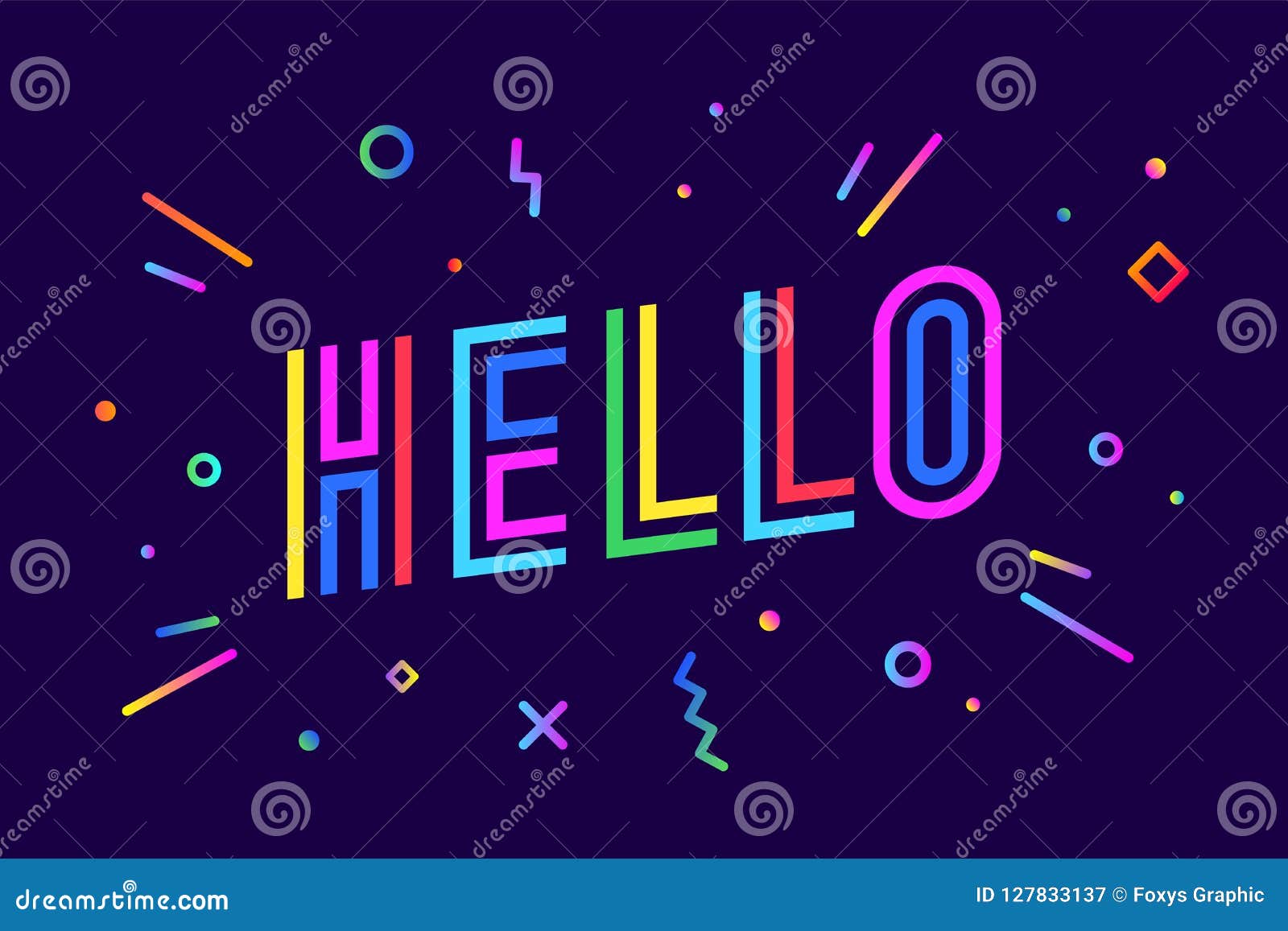 Hi, Hello. Banner, Speech Bubble, Poster And Sticker Vector ...