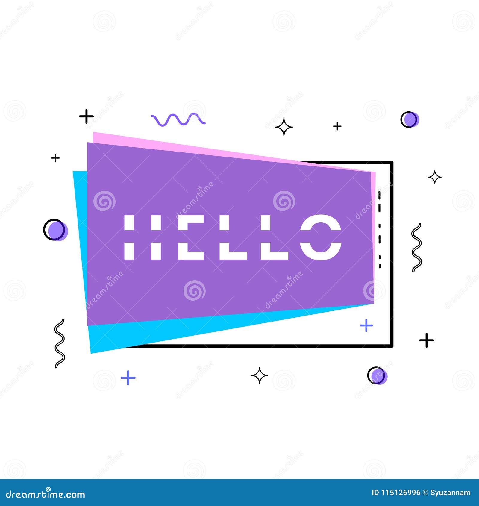 Hello Banner. Vector Illustration. Stock Vector - Illustration of ...