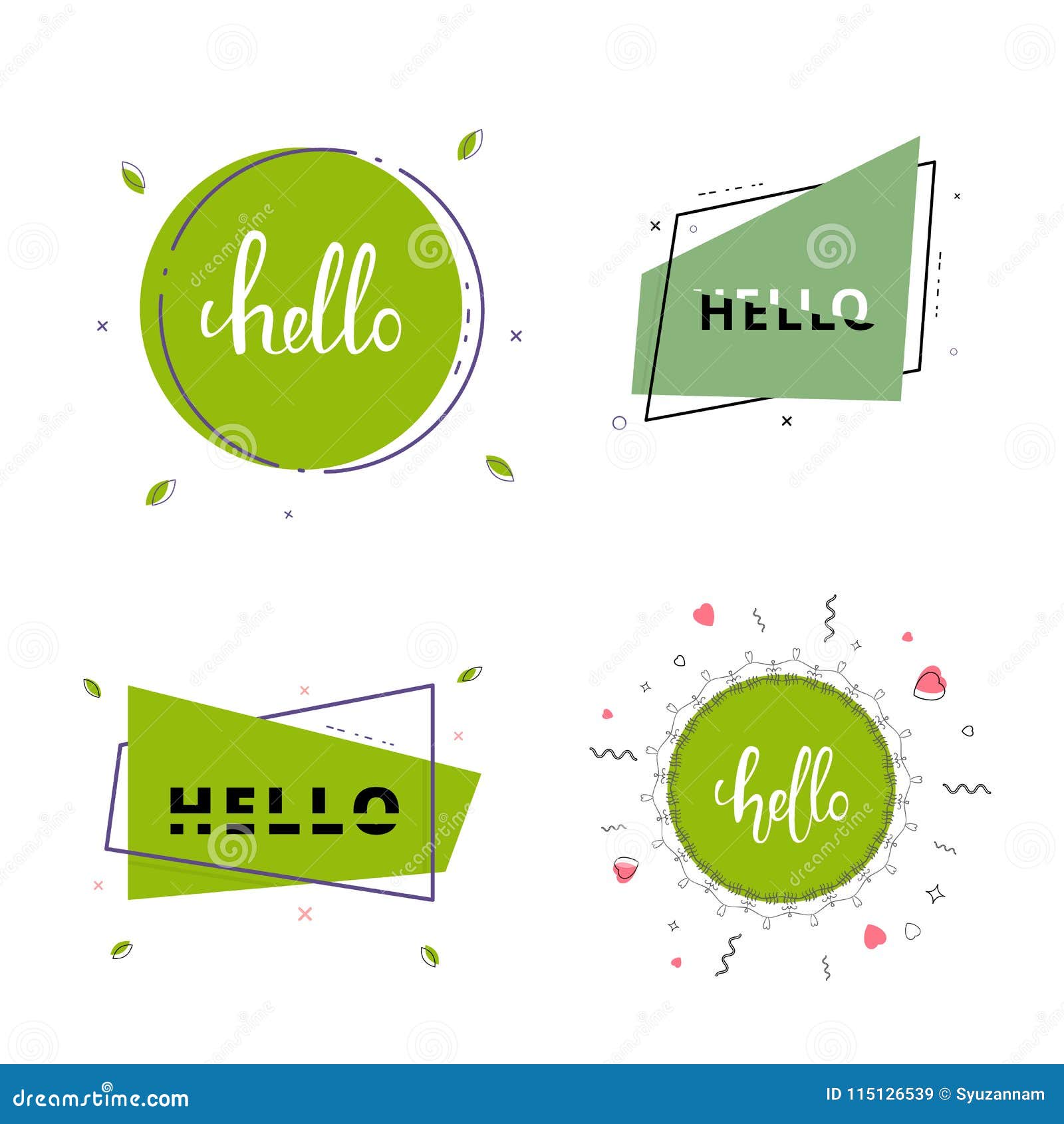 Hello Banner. Vector Illustration. Stock Vector - Illustration of flyer ...