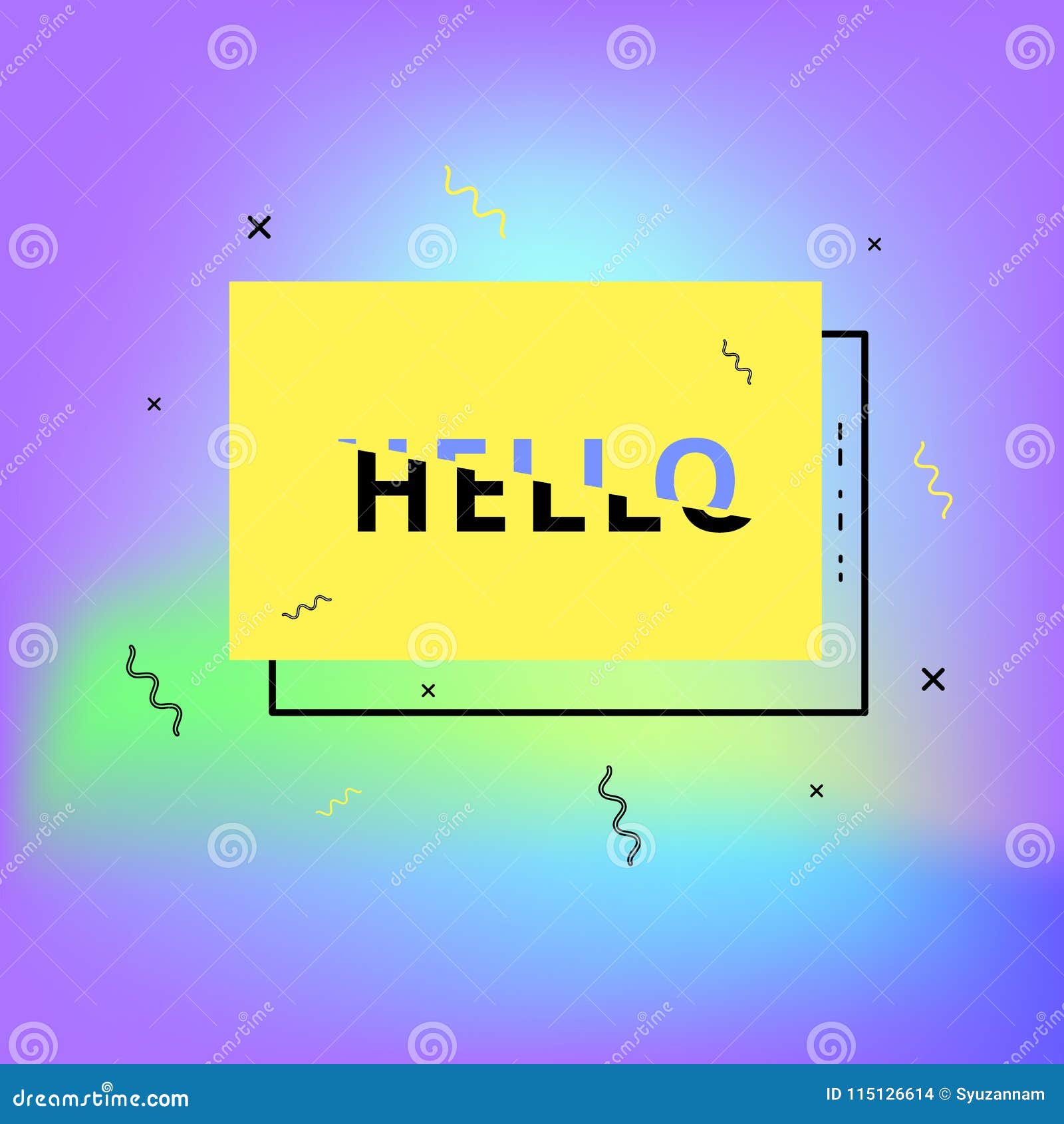 Hello Banner. Vector Illustration. Stock Vector - Illustration of ...