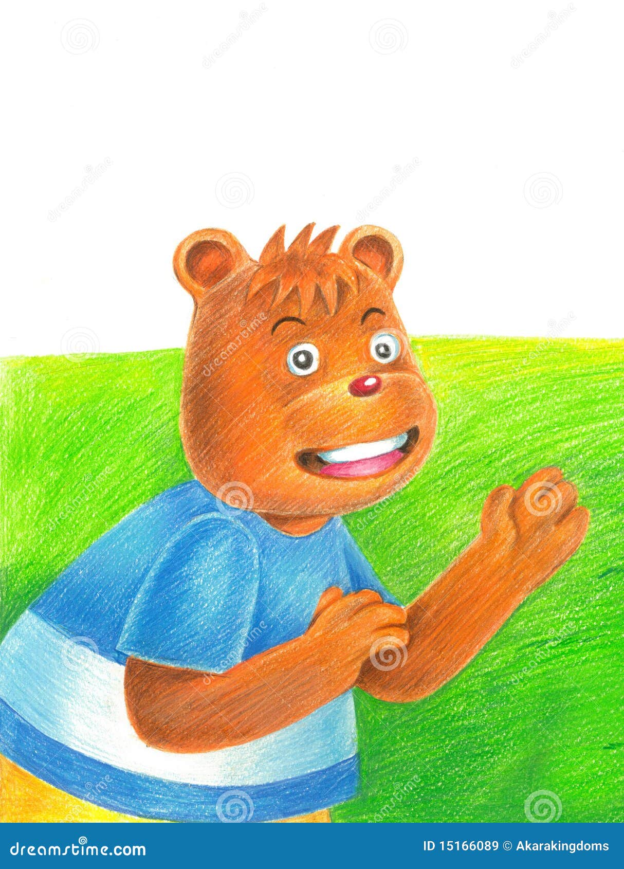 Hello bear stock illustration. Illustration of fable - 15166089