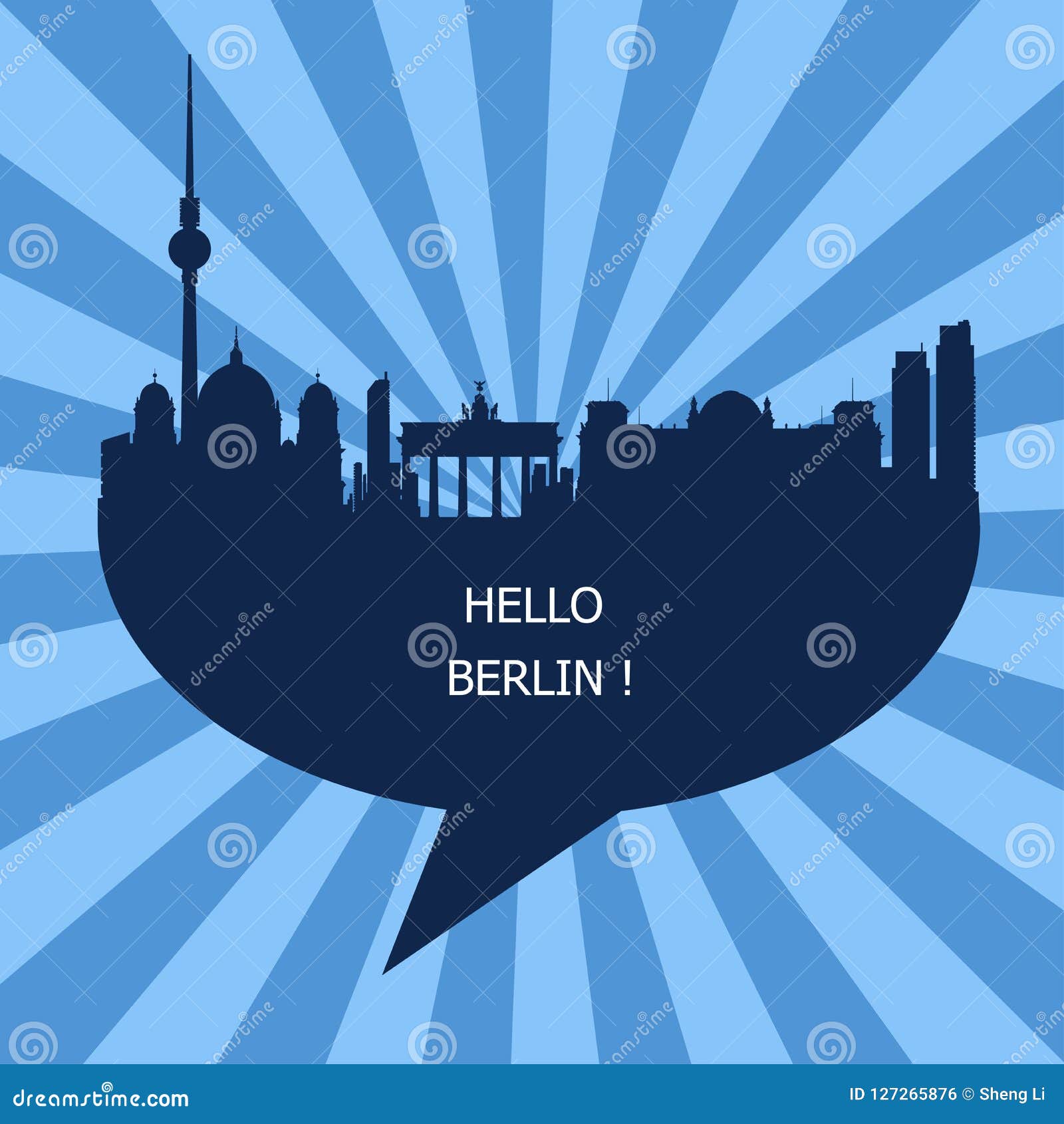 The Hello Berlin Emblem, Germany Stock Vector - Illustration of design ...