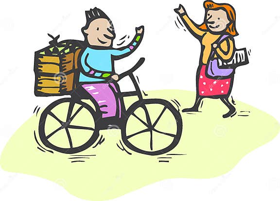 Hello in bike stock vector. Illustration of messenger - 1868880