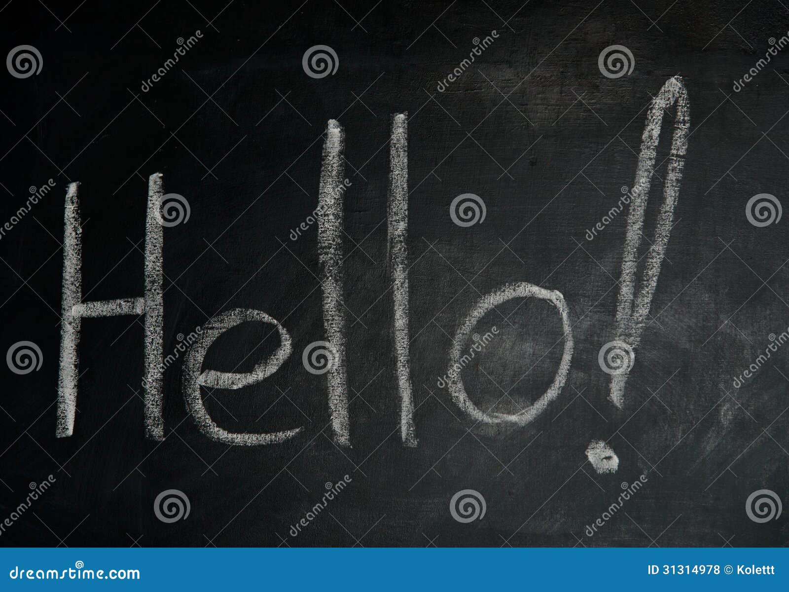 Hello on blackboard stock photo. Image of classroom, write - 31314978