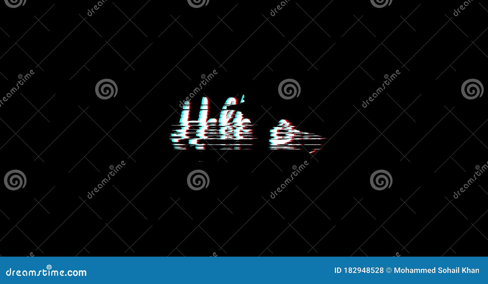 Hello Bro Calligraphy Text Glitch Effect Animation on Black Background ...