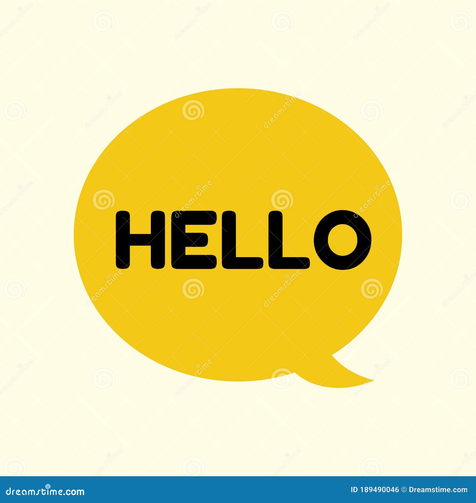 Hello Bubble, Speech Message, Vector, Illustration Stock Vector ...