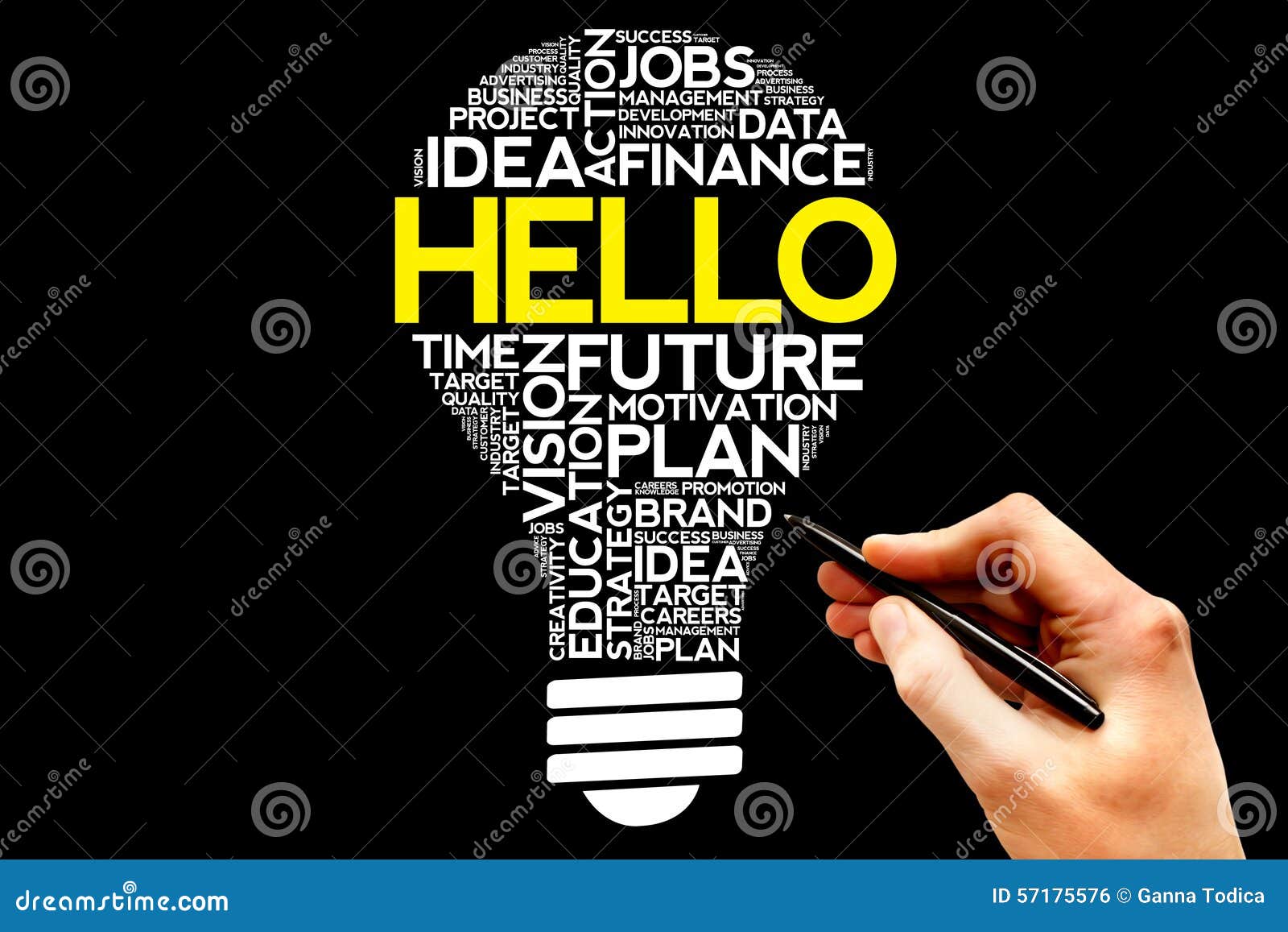 HELLO stock photo. Image of idea, design, creativity - 57175576
