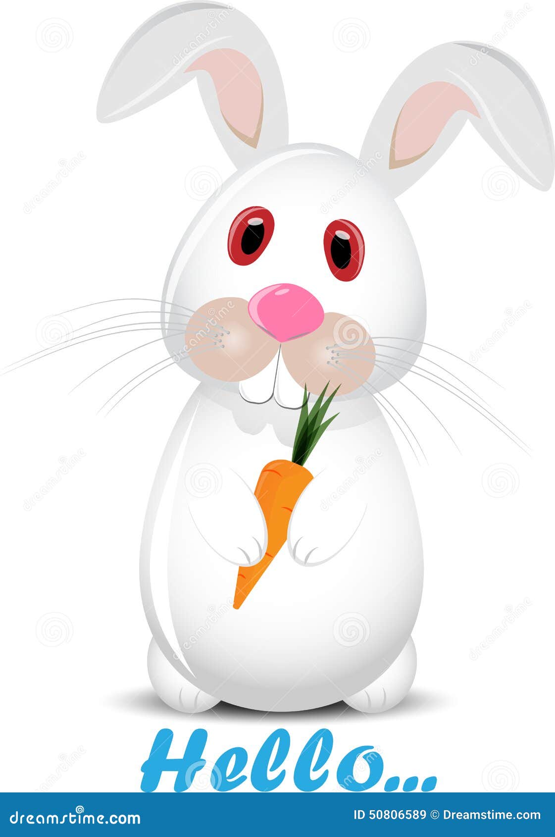 Hello Bunny. Simple Abstract Vector Illustration With Hand Drawn Black ...