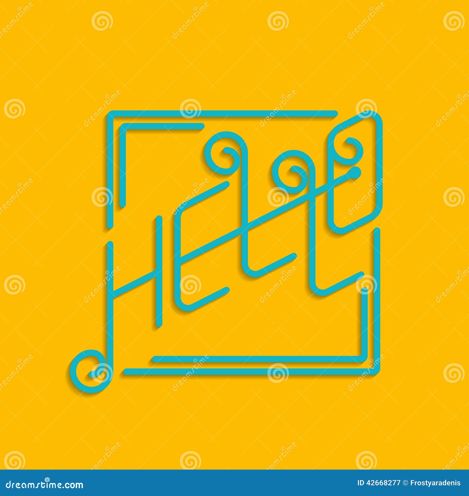 Hello stock vector. Illustration of script, decoration - 42668277