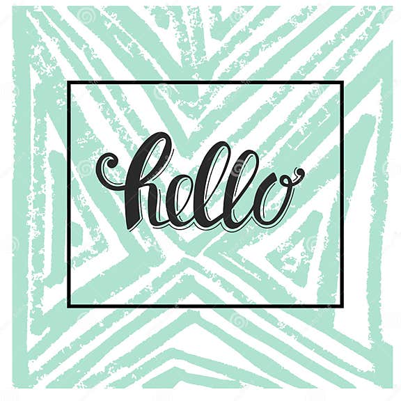 Hello card design. stock vector. Illustration of decoration - 82304169