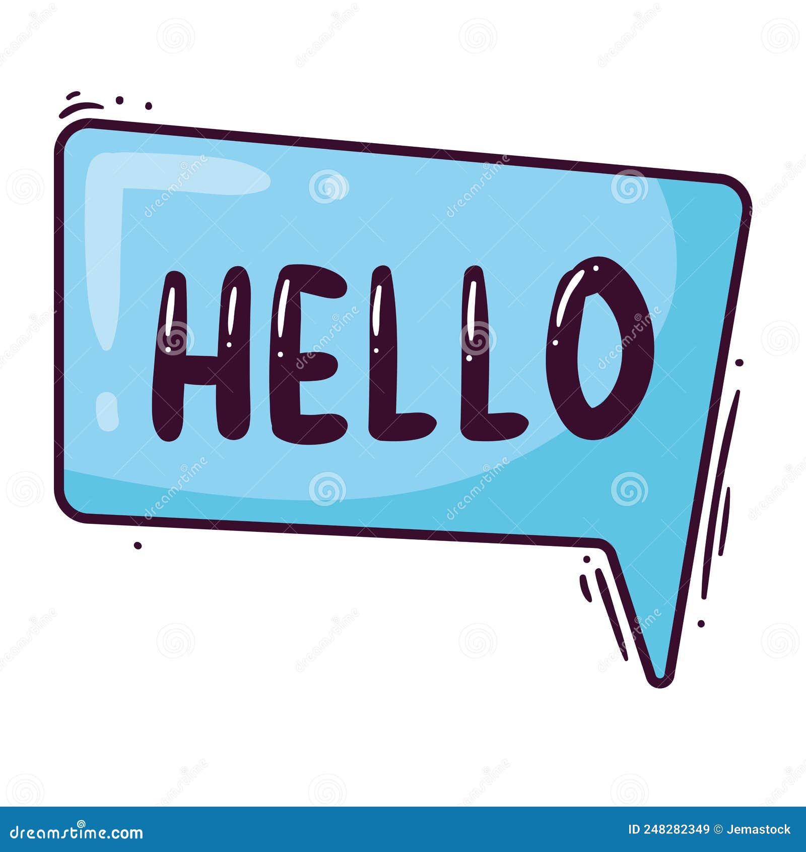 Hello Comic Expression Word Stock Vector - Illustration of cartoon ...