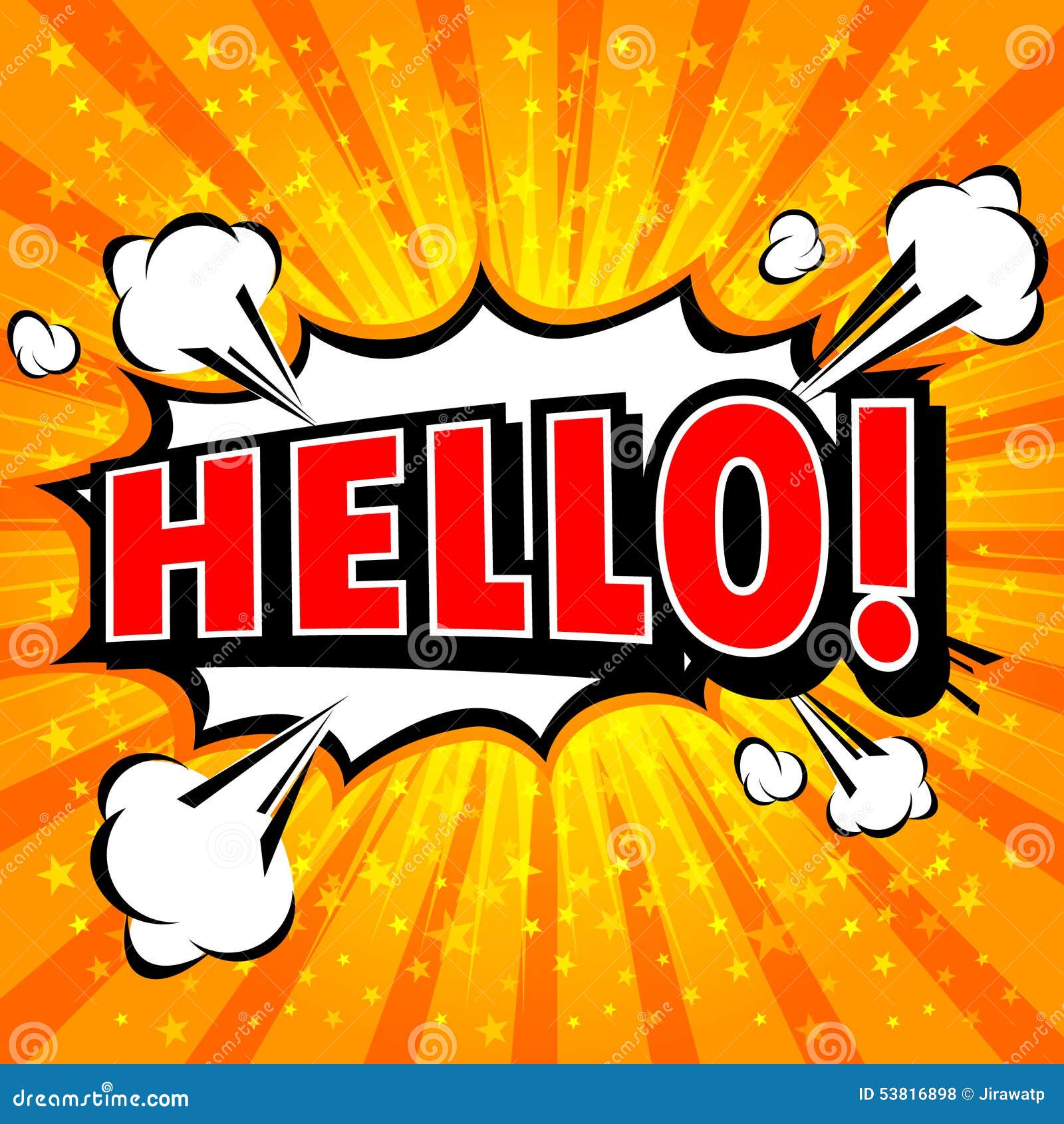 Hello ! - Comic Speech Bubble, Cartoon Stock Vector - Illustration of ...