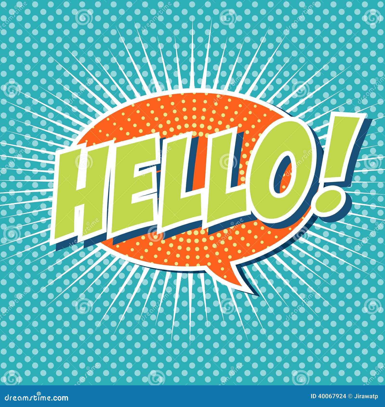 Hello ! - Comic Speech Bubble, Cartoon Stock Vector - Image: 40067924
