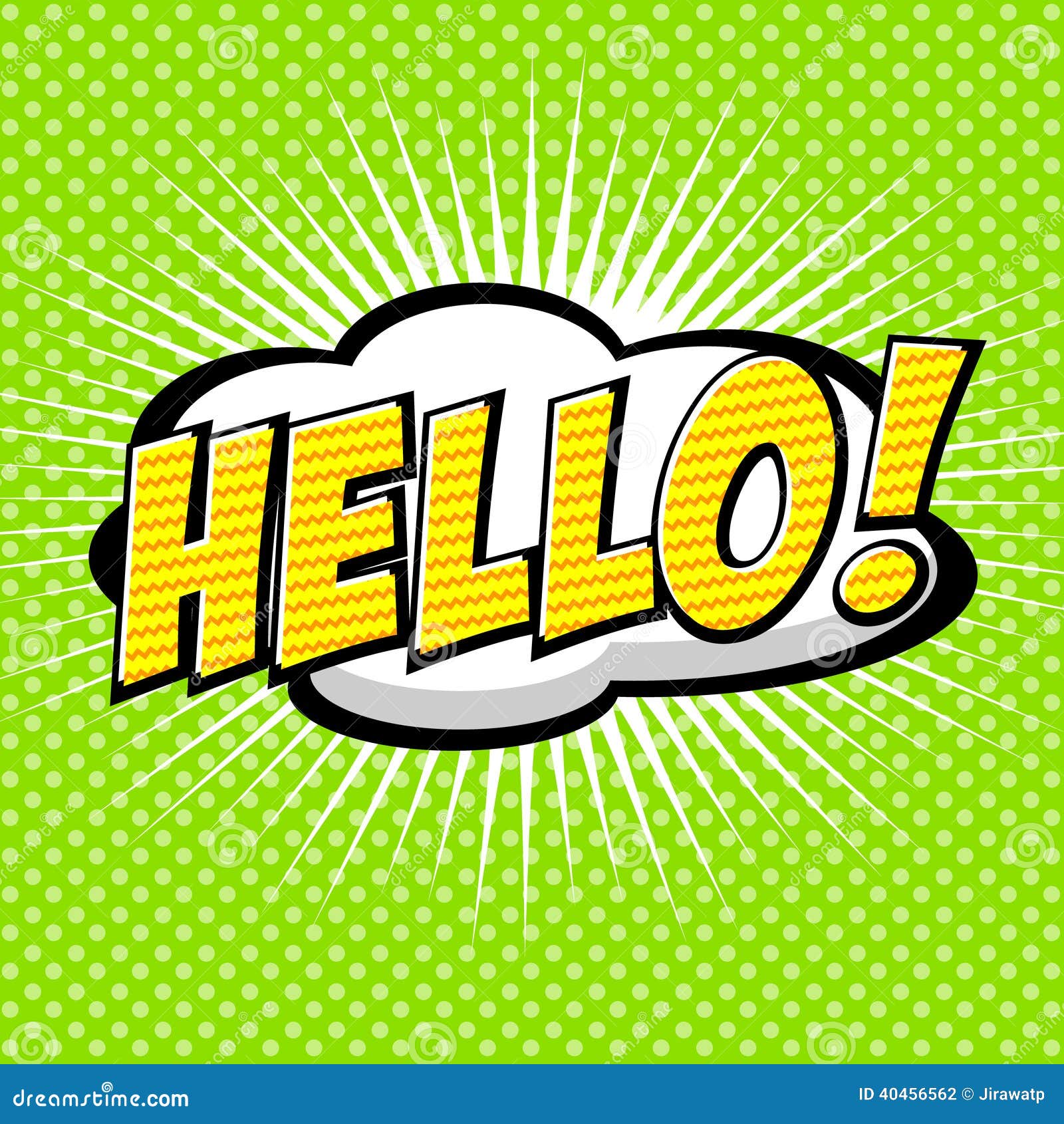 Hello ! - Comic Speech Bubble, Cartoon Stock Vector - Illustration of ...