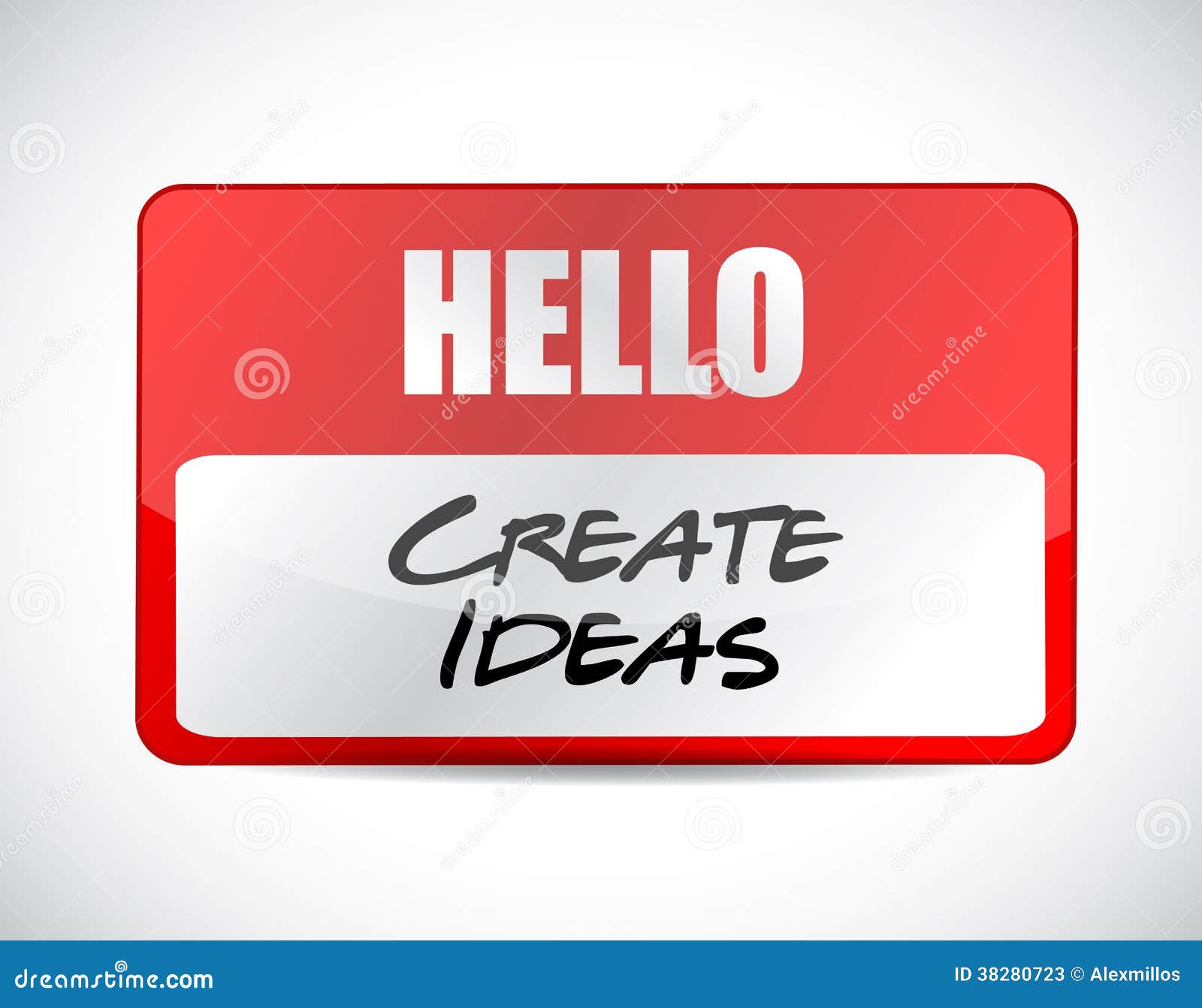 Hello Create Ideas Tag Illustration Design Stock Illustration ...