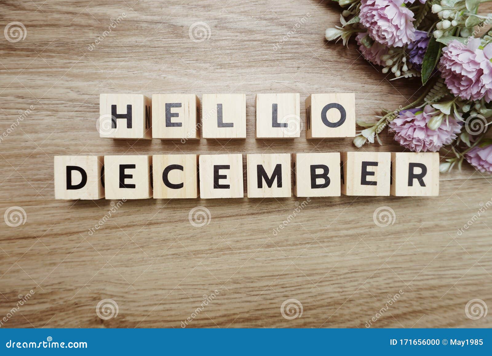 Hello December Alphabet Letters on Wooden Background Stock Photo ...
