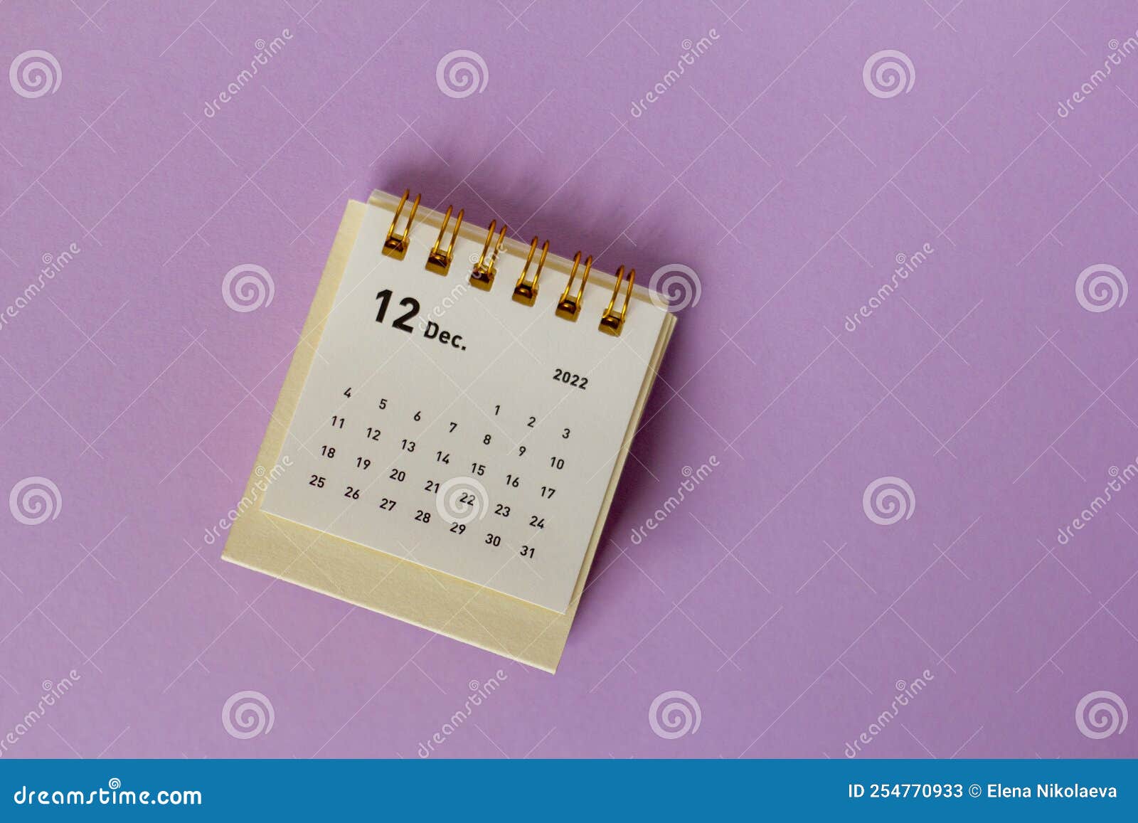 Hello, December.Calendar for December 2022 on a Lilac Background Stock ...