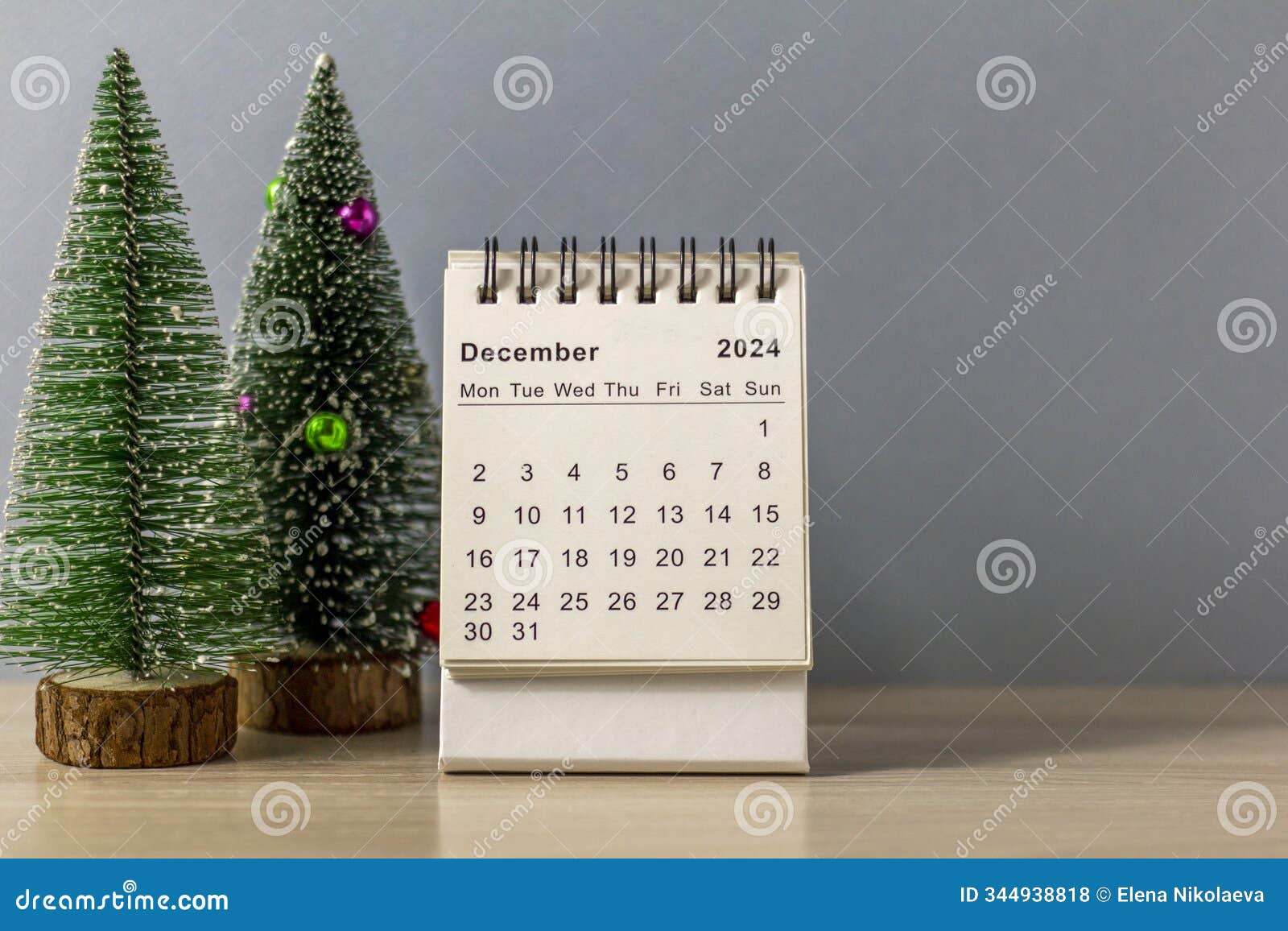 Hello, December 2024. Desk Calendar for Planning with Copy Space. Stock ...