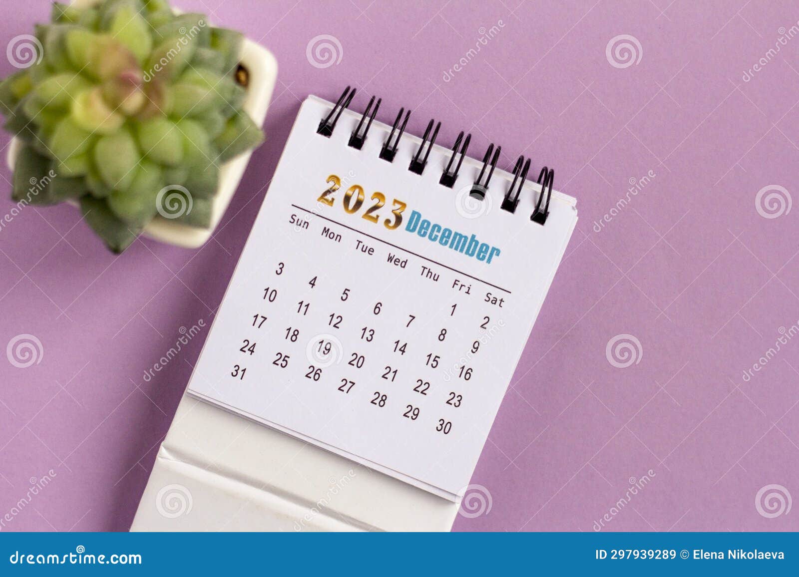 Hello, December.Desk Calendar for December 2023.Calendar for Planning ...