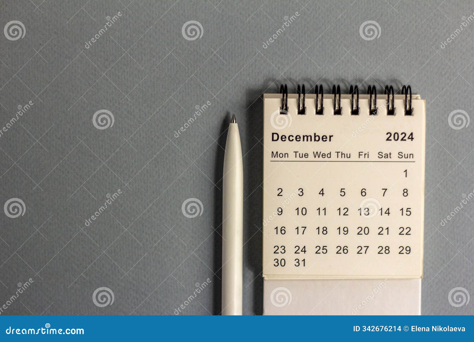 Hello December 2024. Desk Calendar for Planning and Organizing Time ...