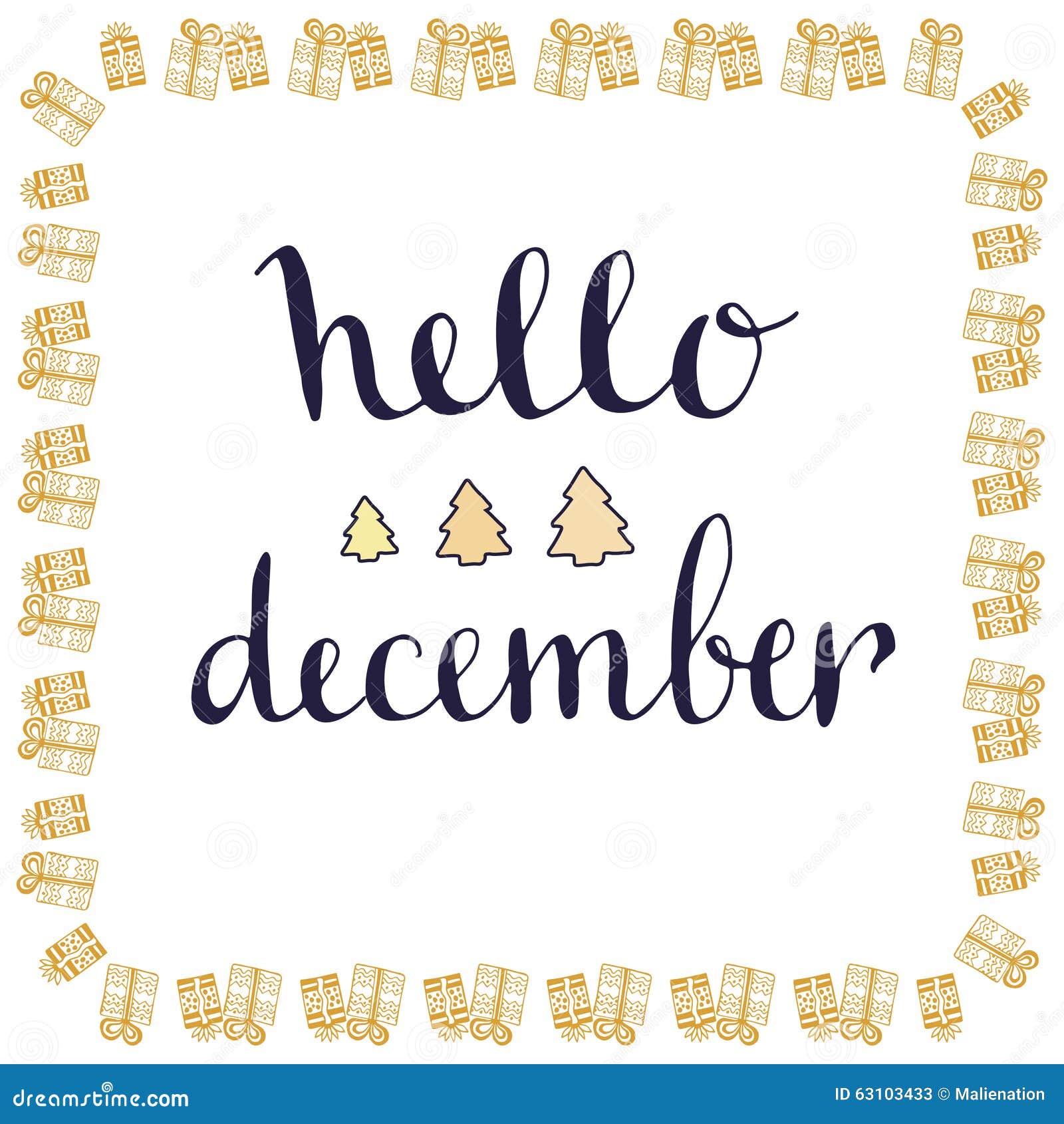 December. Handwritten Lettering. Cartoon Vector | CartoonDealer.com ...