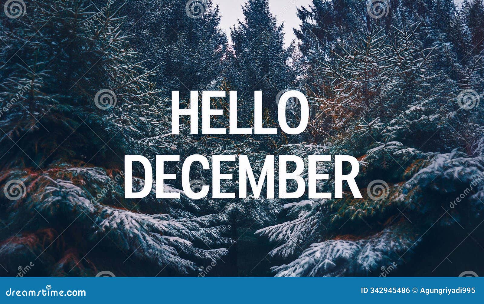 Hello December Poster Design Stock Illustration - Illustration of ...