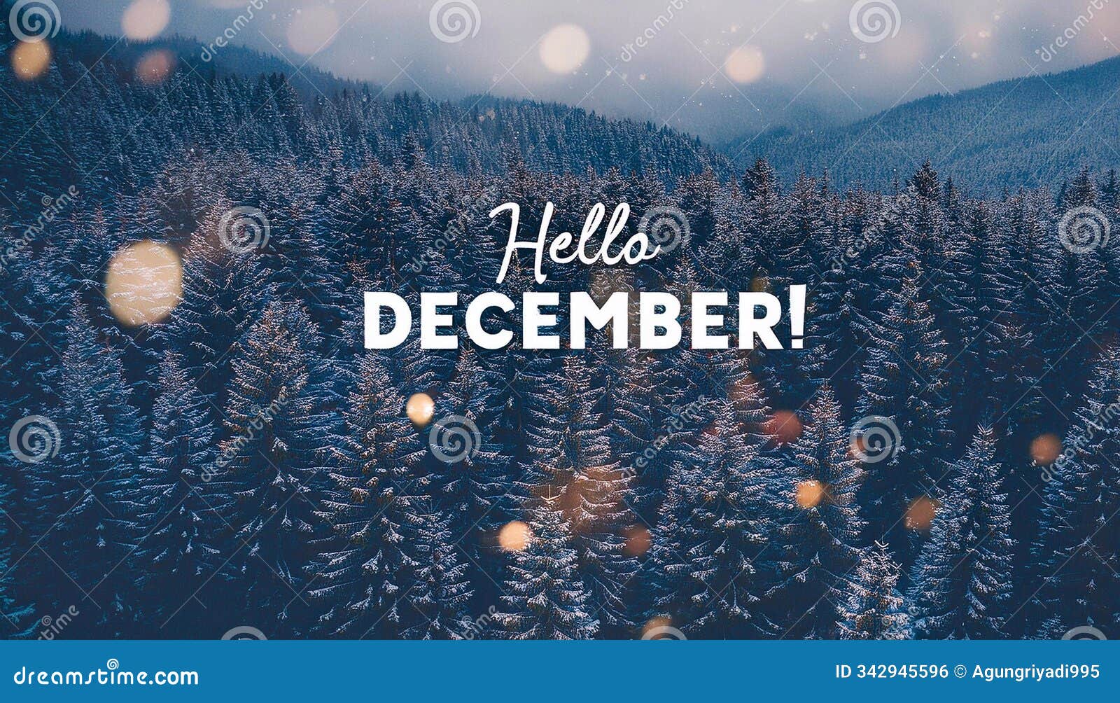 Hello December Poster Design Stock Illustration - Illustration of ...